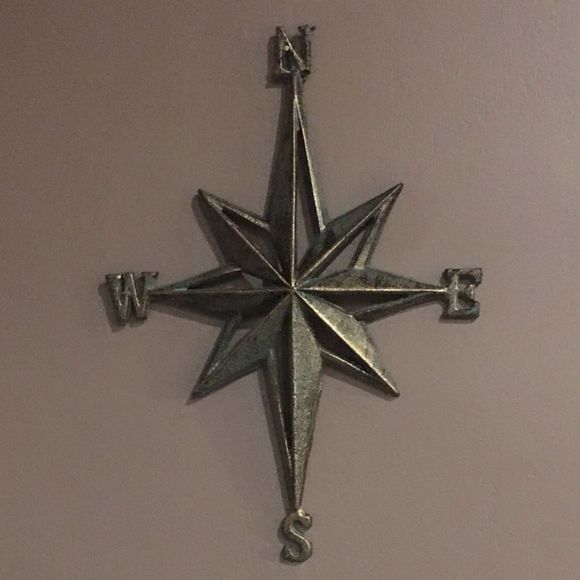 Accents | Cast Iron Compass Home Metal Wall Decor | Poshmark